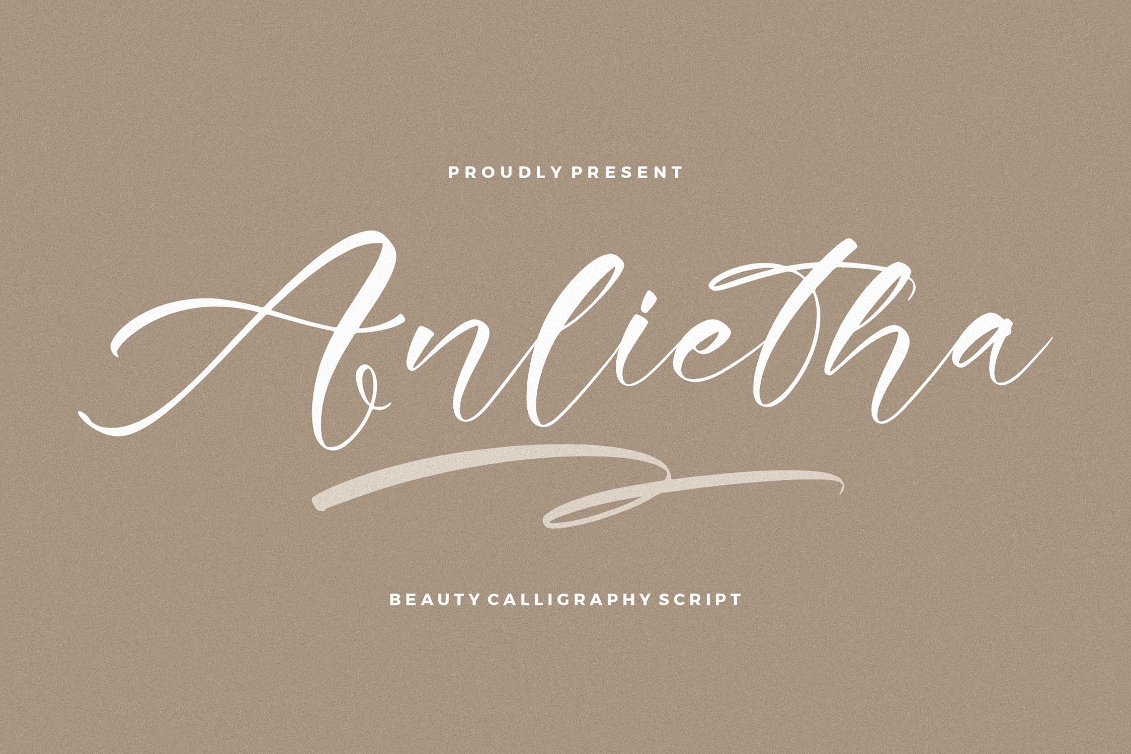 Anlietha - Beauty Calligraphy Script - Letterena Studios