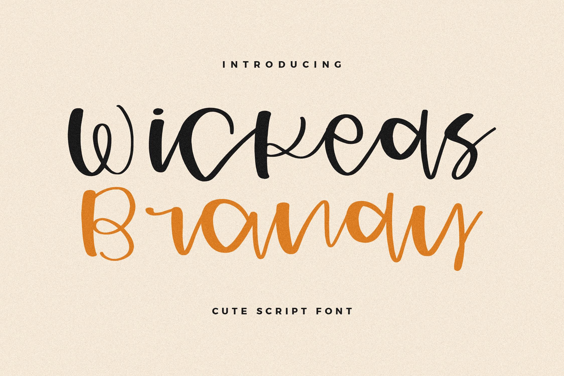 Wickeds Brandy - Cute Script Font - Letterena Studios
