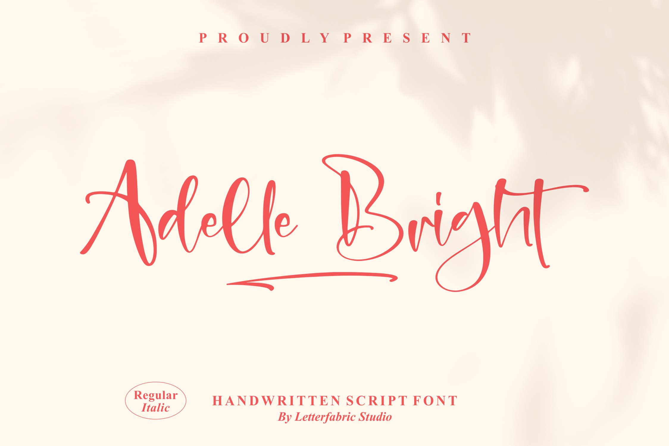 Adelle Bright - Handwritten Script Font - Letterena Studios