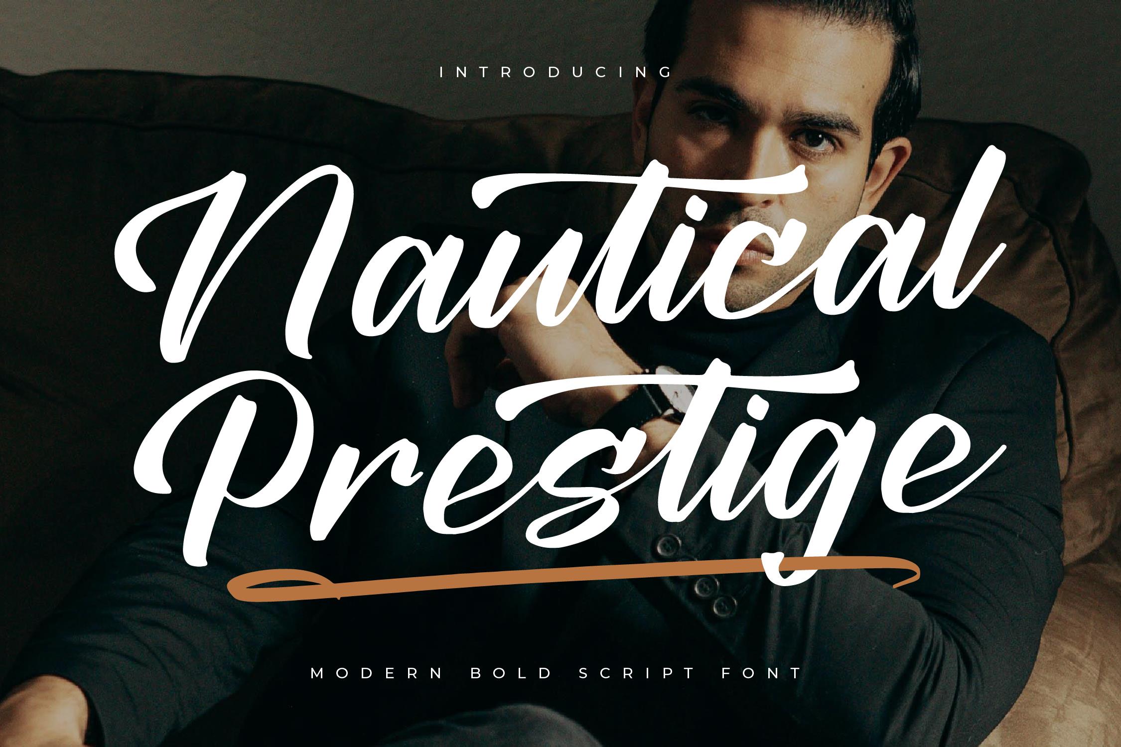 Nautical Prestige - Modern Bold Script Font - Letterena Studios