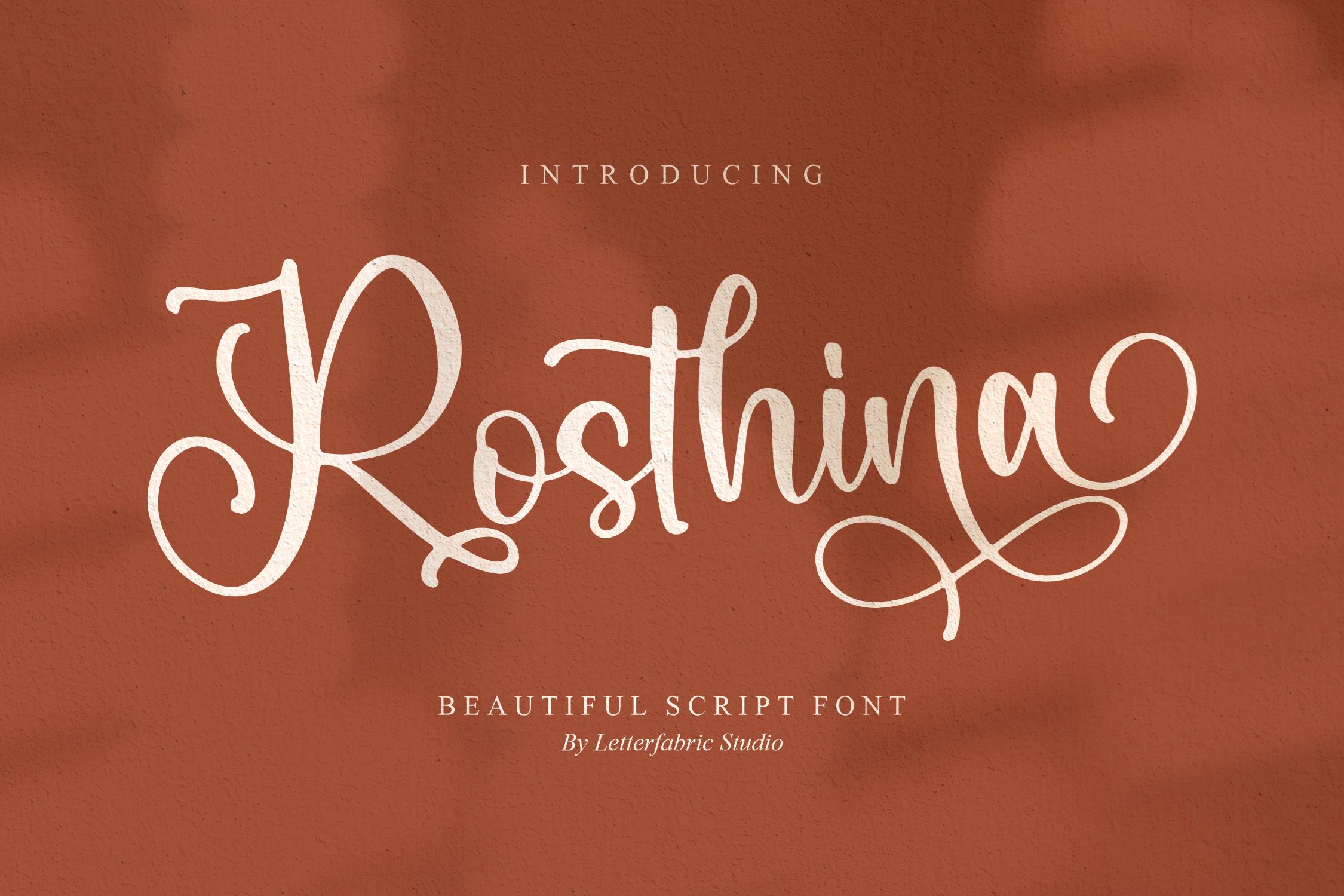 Rosthina - Beautiful Script Font - Letterena Studios