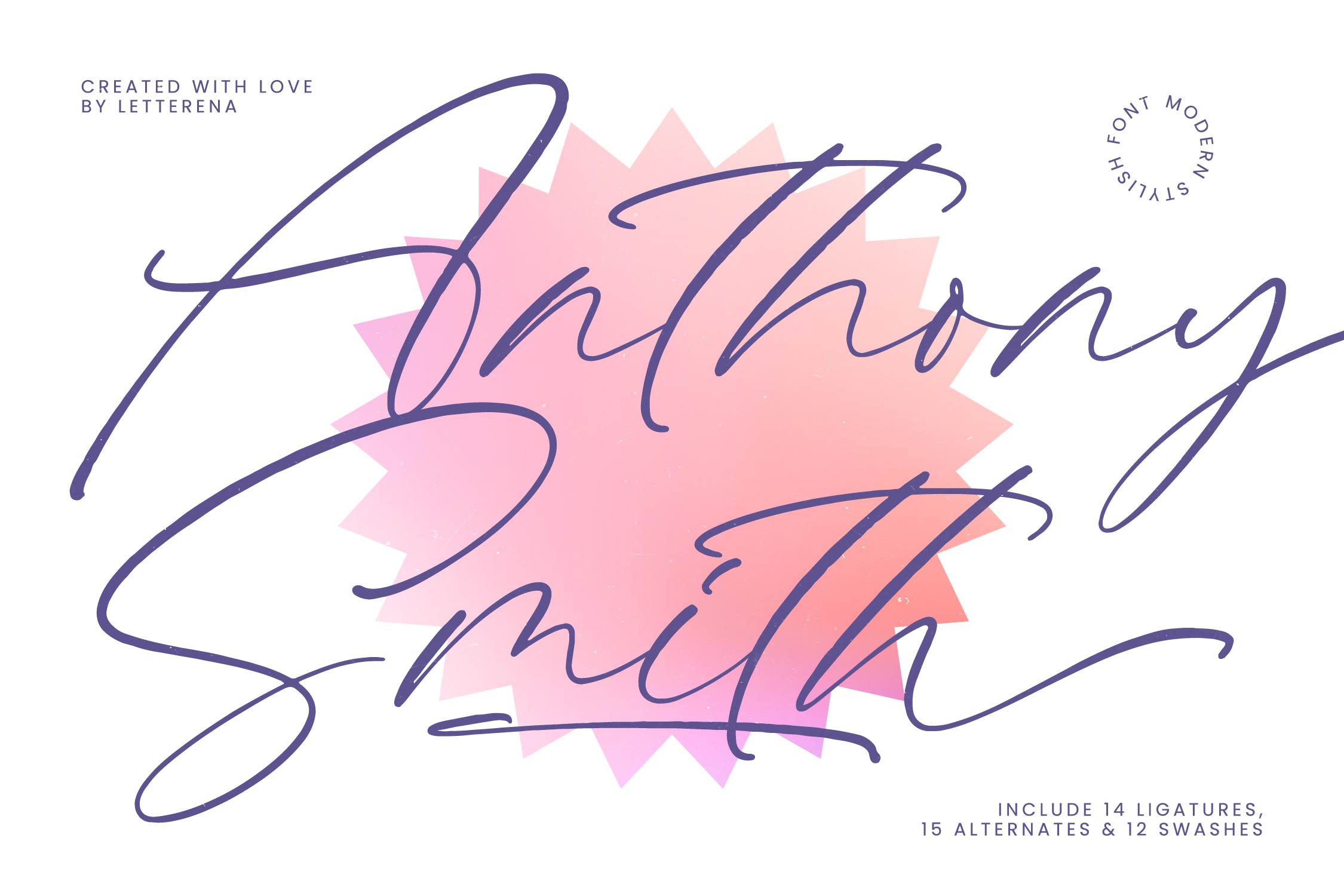 Anthony Smith - Modern Stylish Font - Letterena Studios