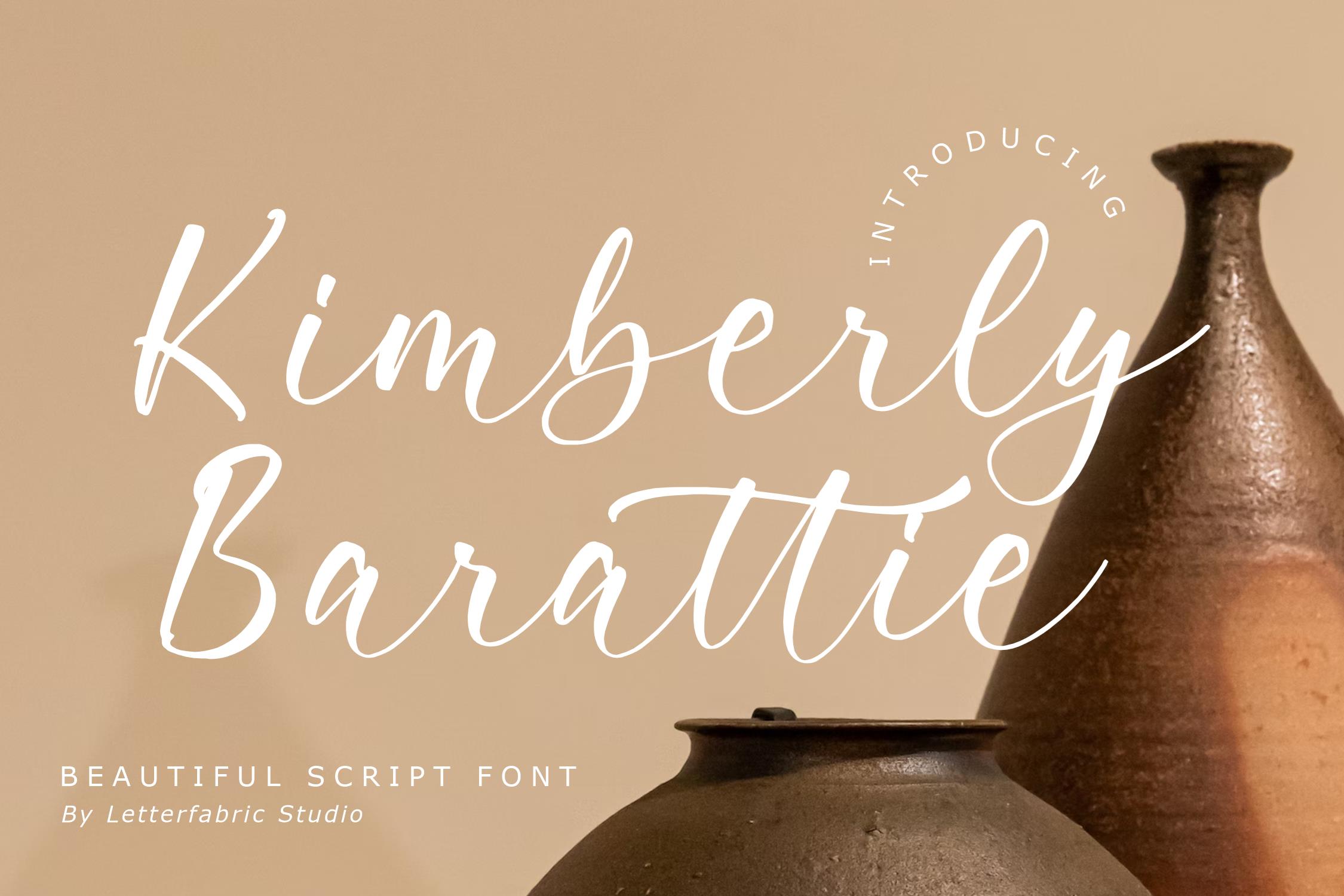 Kimberly Barattie - Beautiful Script Font - Letterena Studios