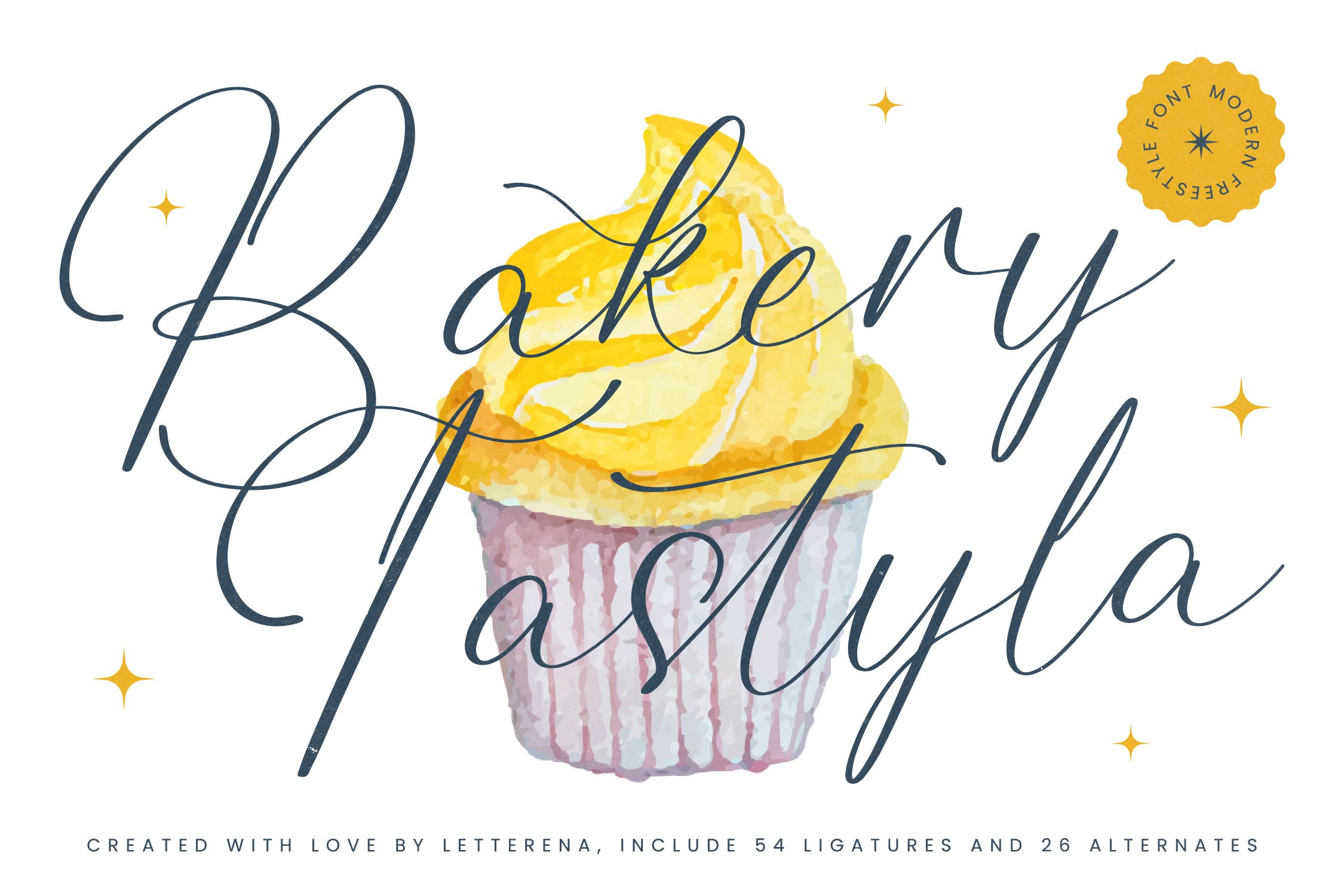Bakery Tastyla - Modern Freestyle Font - Letterena Studios