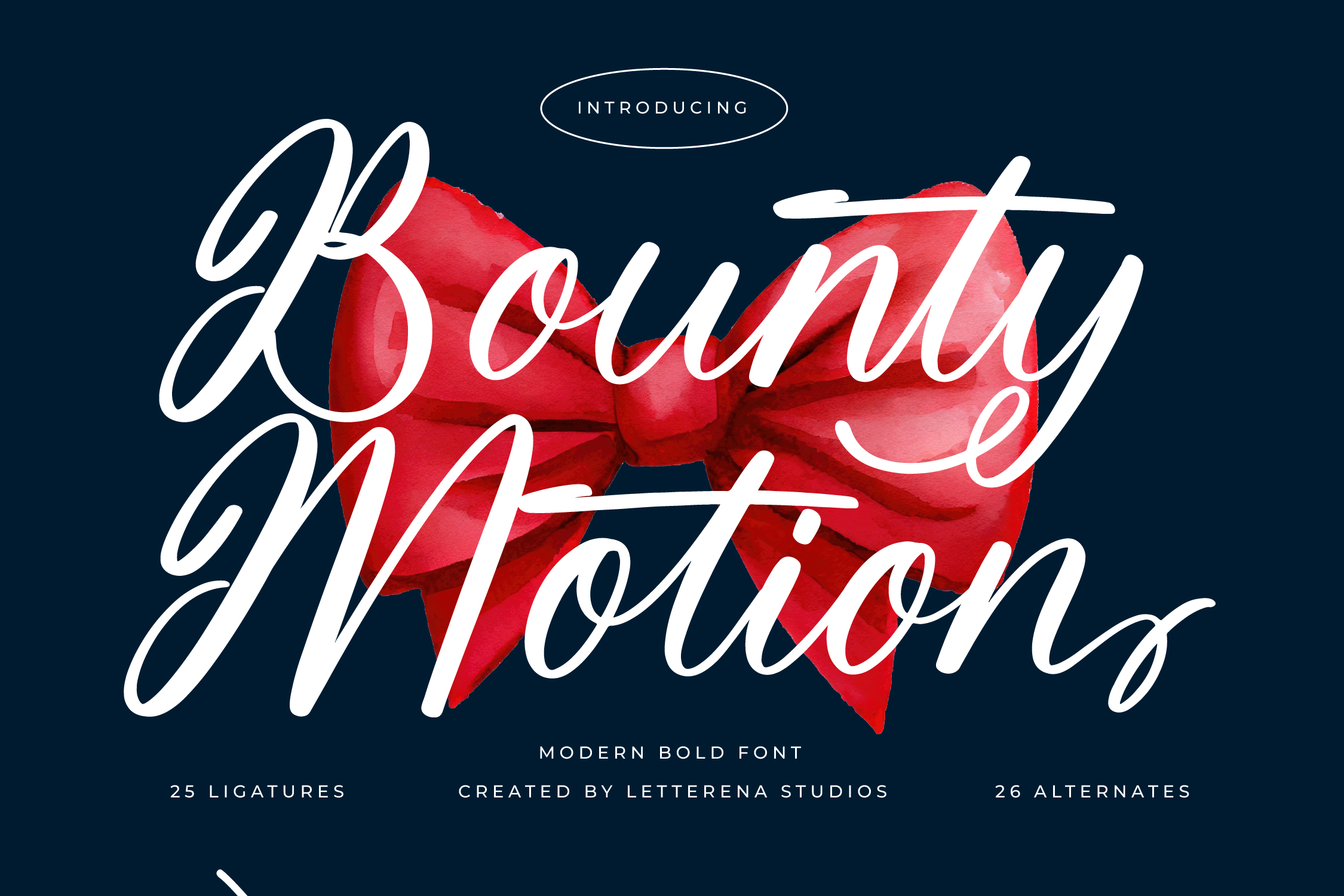 Bounty Motion - Modern Bold Font - Letterena Studios