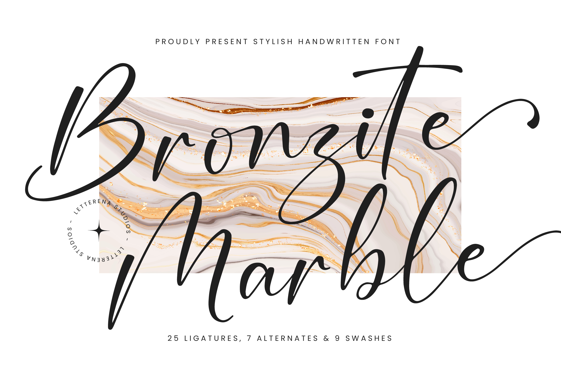 Bronzite Marble - Stylish Handwritten Font - Letterena Studios