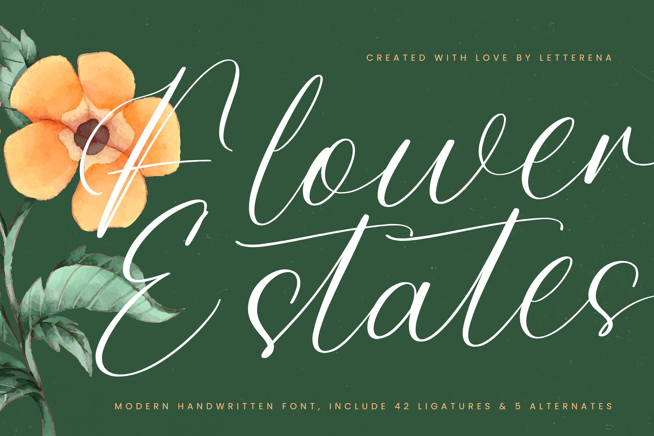 Flower Estates - Modern Handwritten Font - Letterena Studios