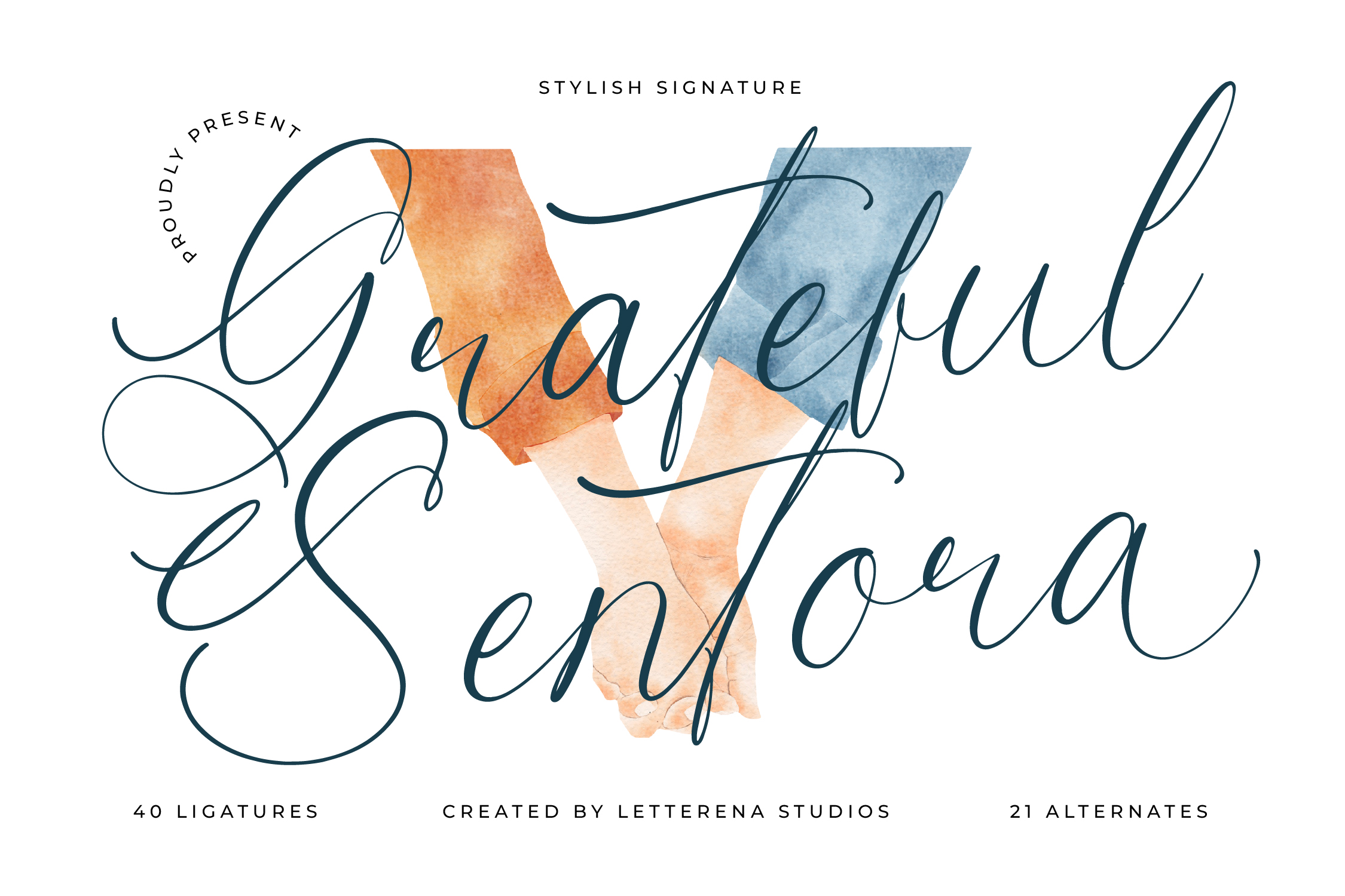 Grateful Sentora - Stylish Signature - Letterena Studios